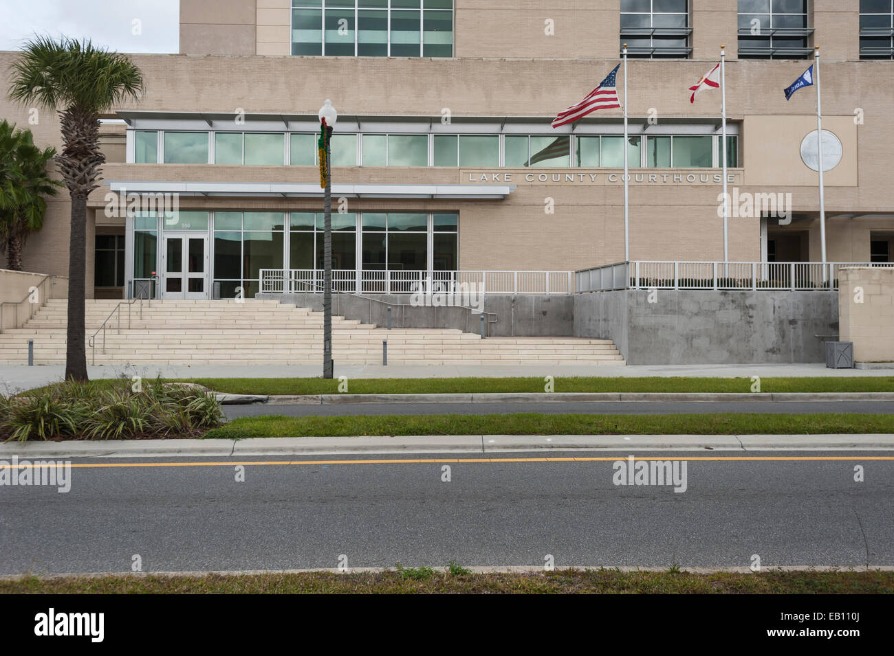 Newly constructed Lake County Courthouse Entrance Tavares Florida USA ...