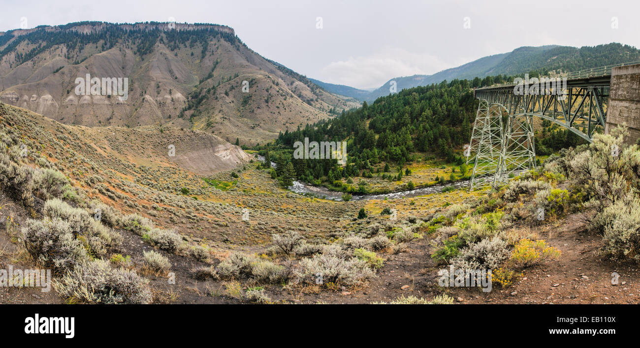 Scenic mountain views from Iconic Yellowstone National Park, Wyoming ...