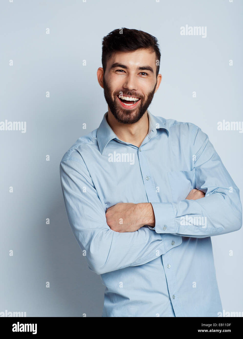 Bearded man smiling hi-res stock photography and images - Alamy