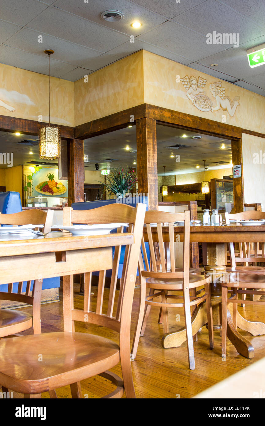 Restaurant tables and chairs Stock Photo - Alamy