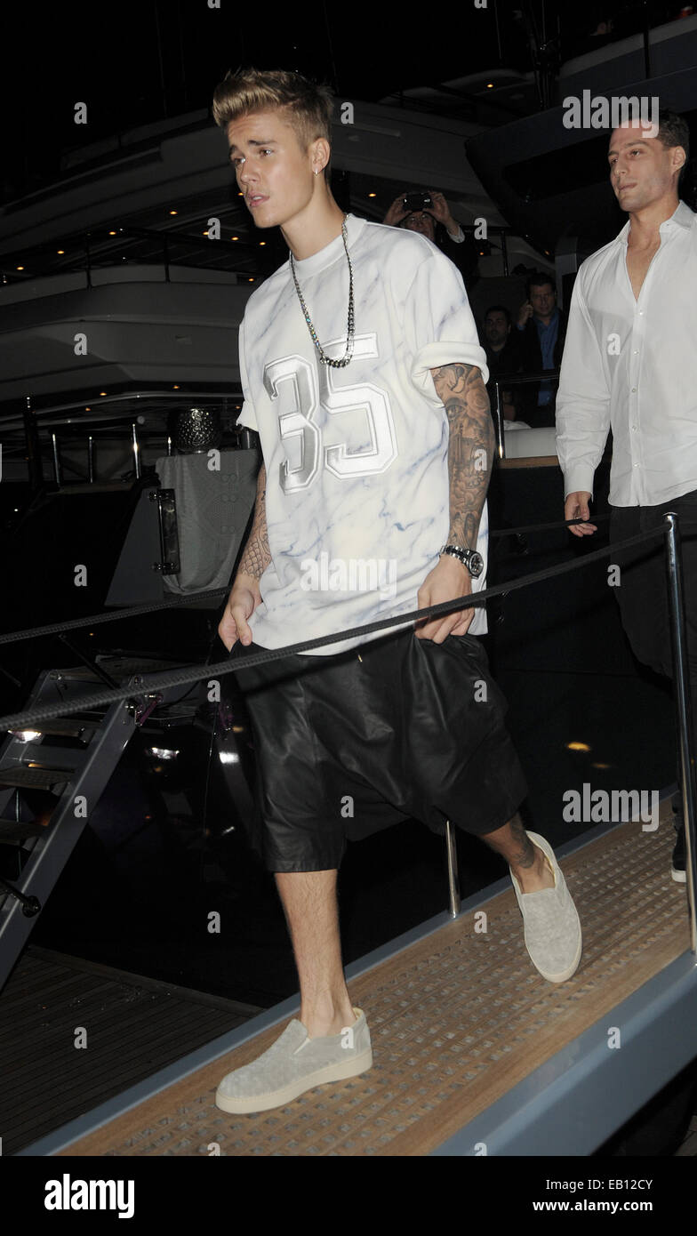 Justin Bieber on Roberto Cavalli Boat Party Featuring: Justin Bieber ...
