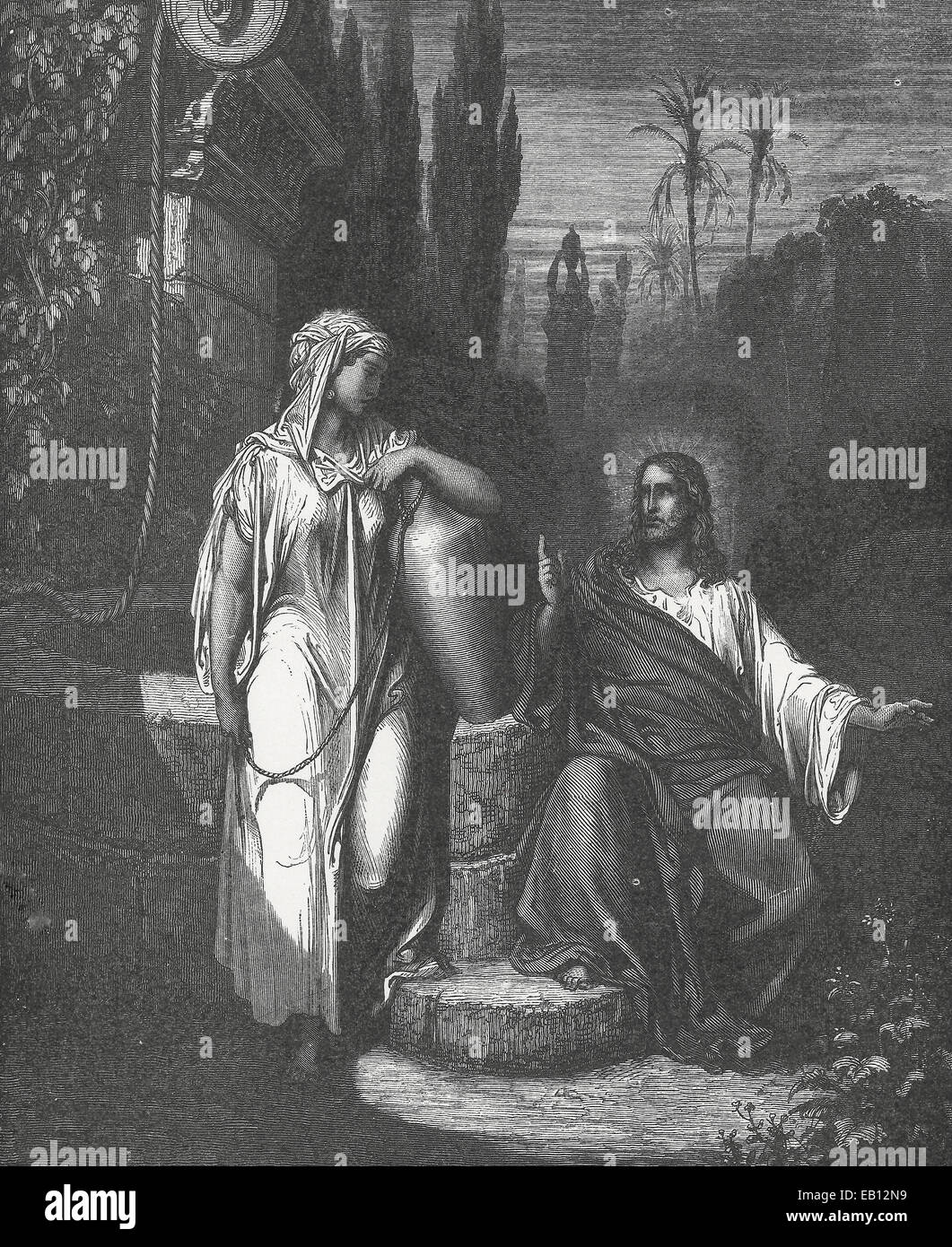 Christ with the samaritan woman hi-res stock photography and images - Alamy