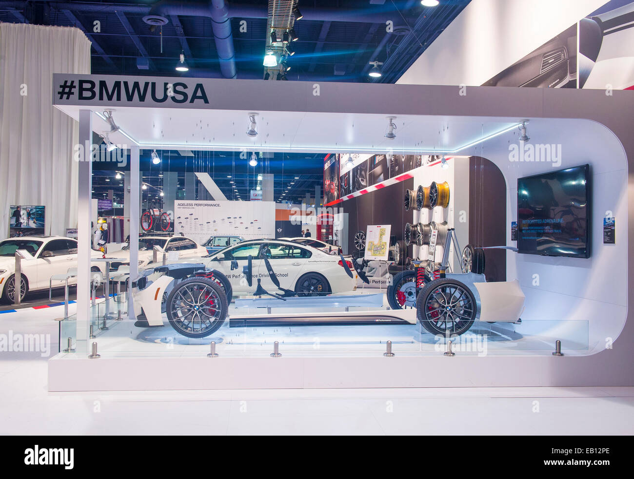 The BMW booth at the SEMA Show in Las Vegas Stock Photo - Alamy