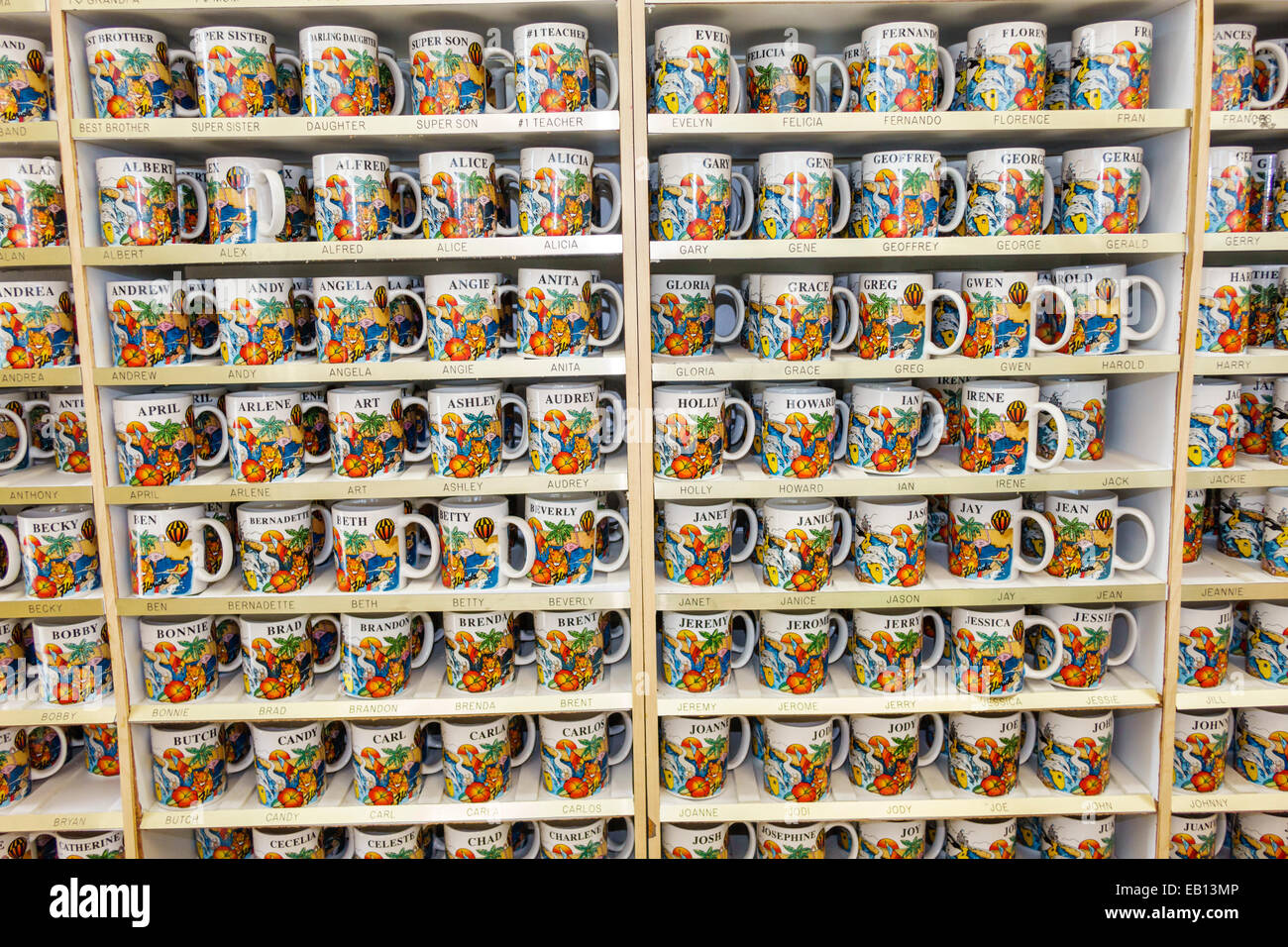 Daytona Beach Florida,gift shop,store,coffee mugs,name names,souvenir ...