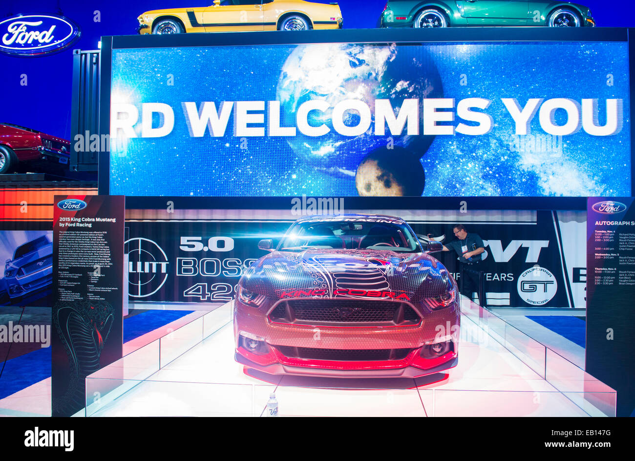 The Ford booth at the SEMA Show in Las Vegas Stock Photo - Alamy