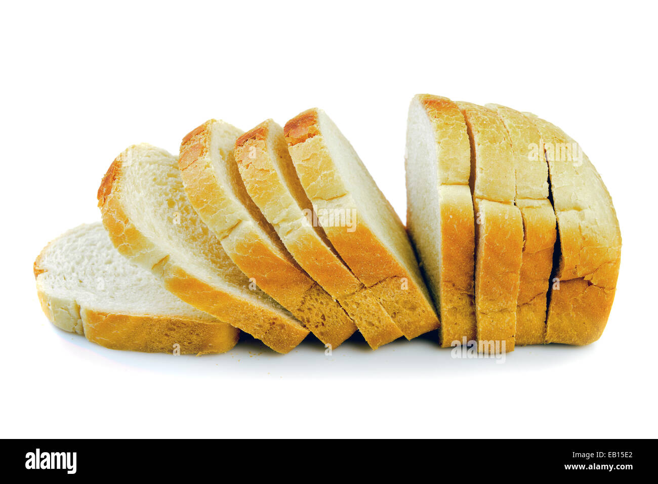 sliced bread isolated on white background Stock Photo - Alamy