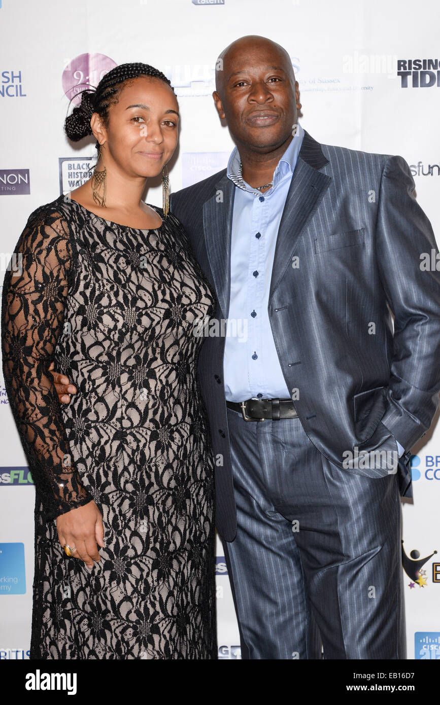 London, UK. 23rd November, 2014. CEO BYA Kay Oldroyd and Tony Harrison ...