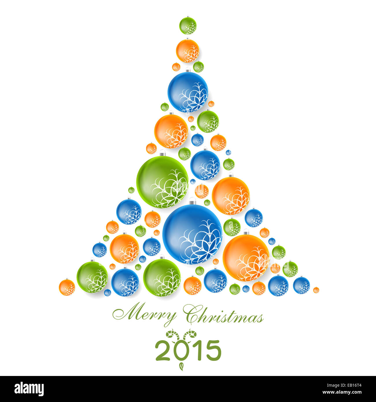 Creative concept fir tree from Christmas balls. Vector design Stock ...