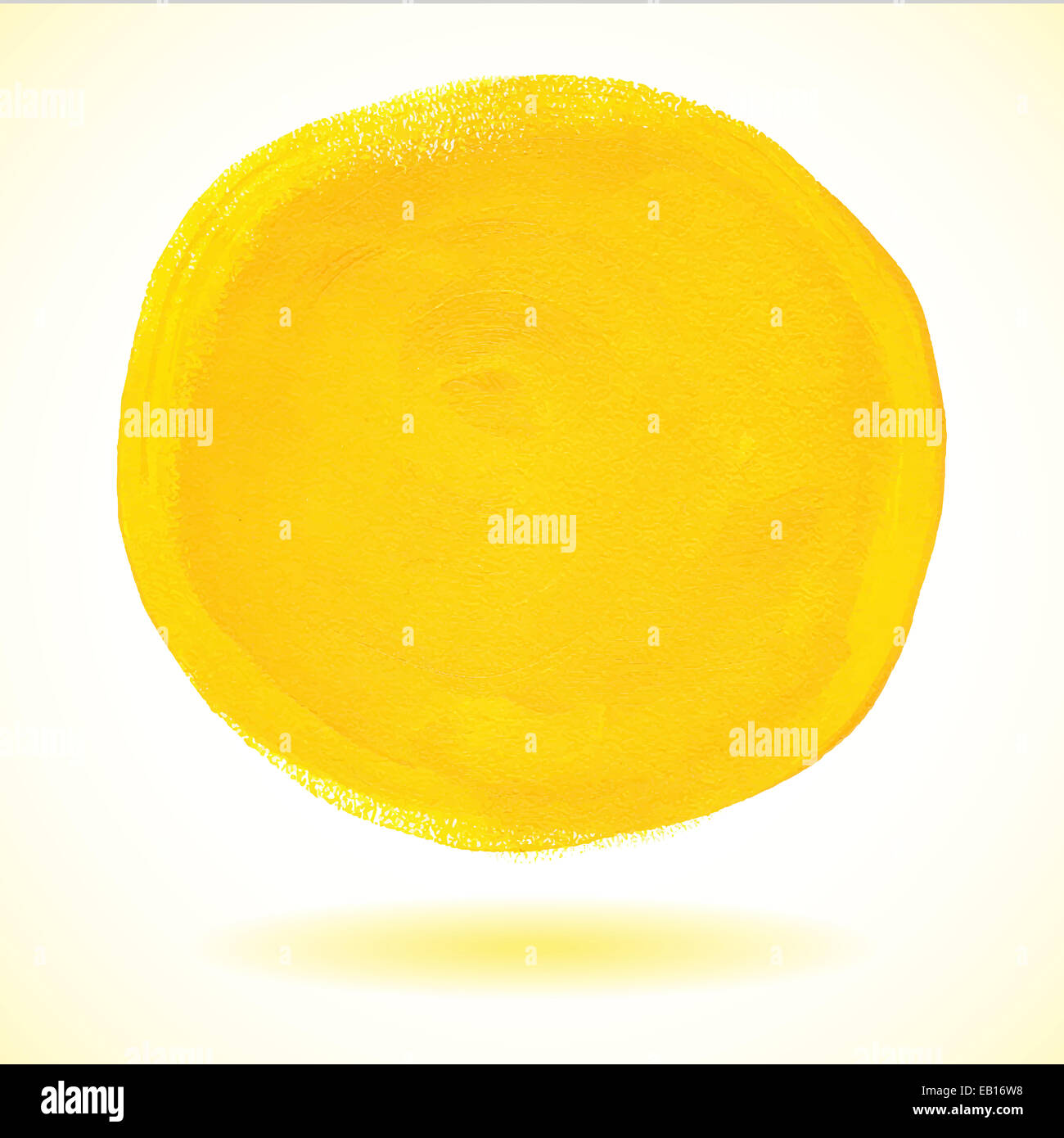 Yellow acrylic paint vector circle Stock Photo - Alamy