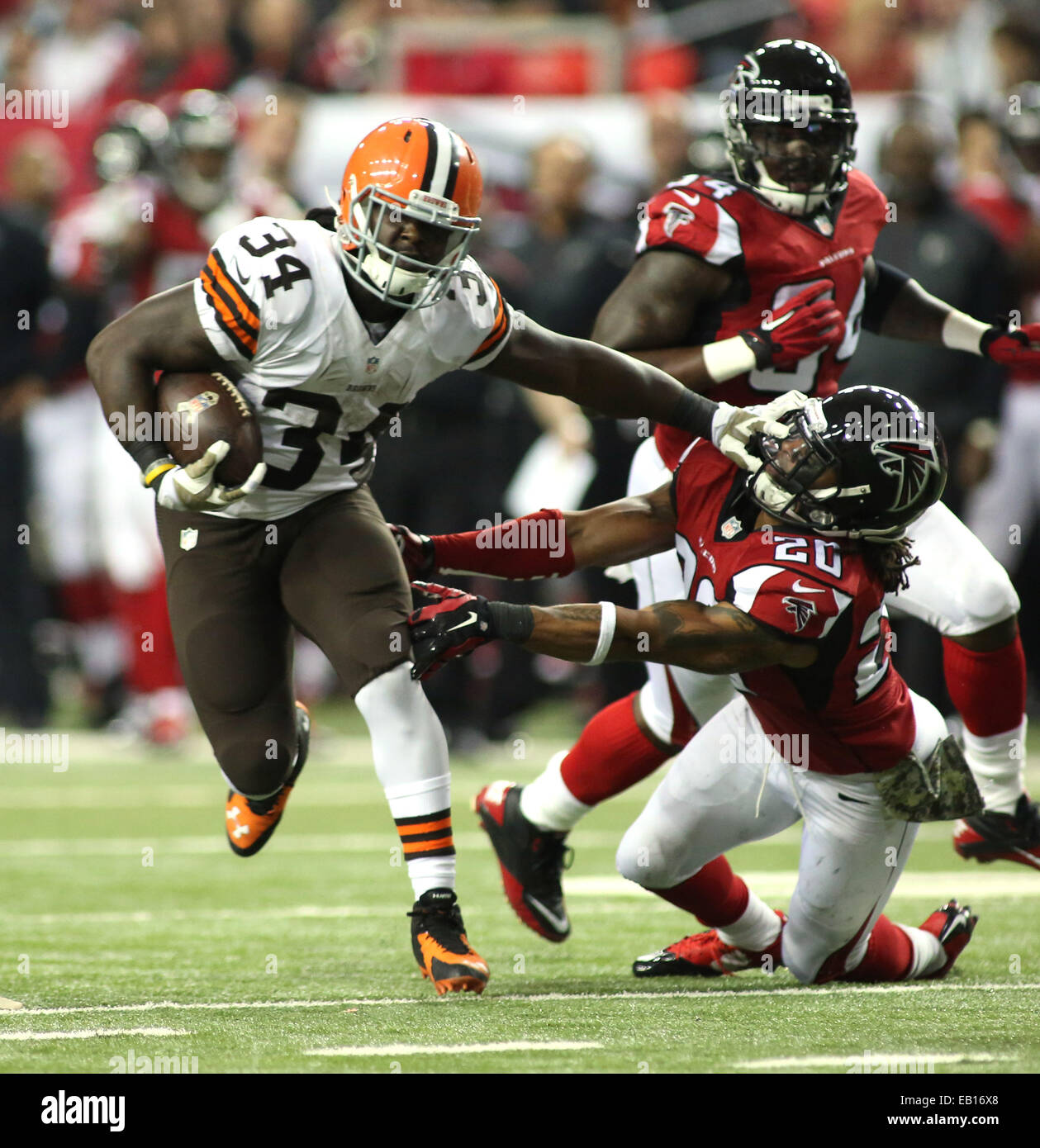 Atlanta, Georgia, USA. 23rd Nov, 2014. #34 Isaiah Crowell of the ...