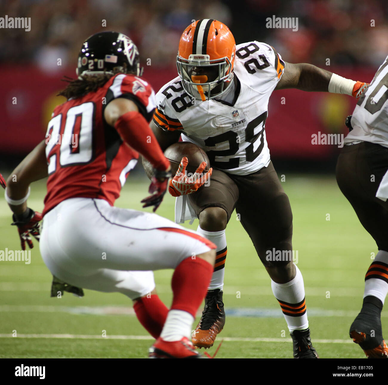 Atlanta, Georgia, USA. 23rd Nov, 2014. #28 Terrance West of the ...