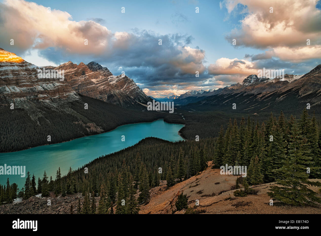 First light from Bow Summit reveals fresh snow on Alberta’s Canadian ...