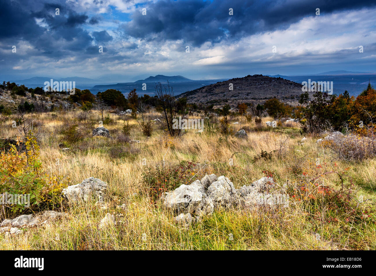 Autumn View of the Krizevac (Cross) Mountain in Medjugorje in Bosnia ed ...