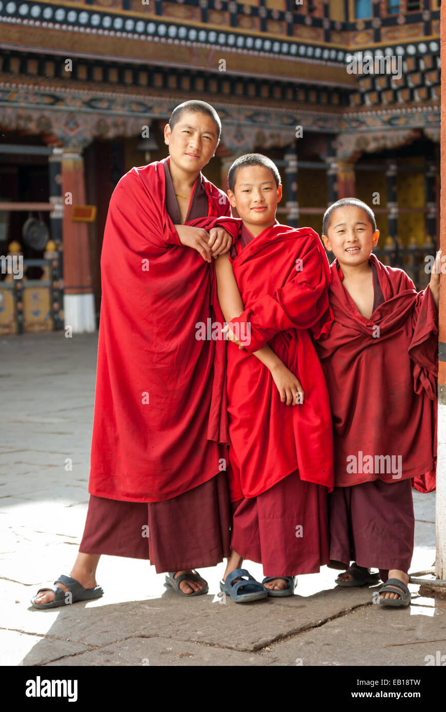 Young Bhutanese Buddhist monks at Paro Dzong, Bhutan Stock Photo - Alamy