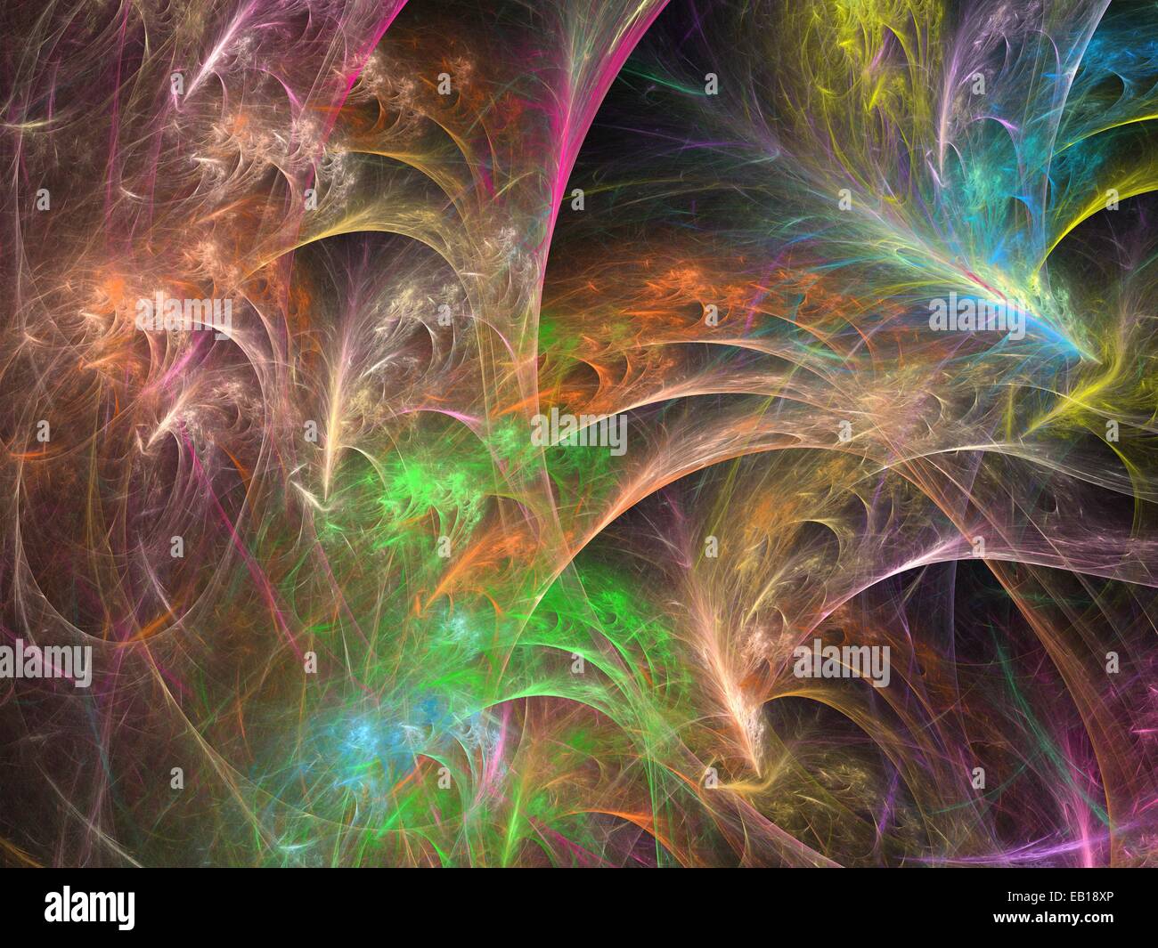 Abstract shapes made of fractal textures Stock Photo - Alamy