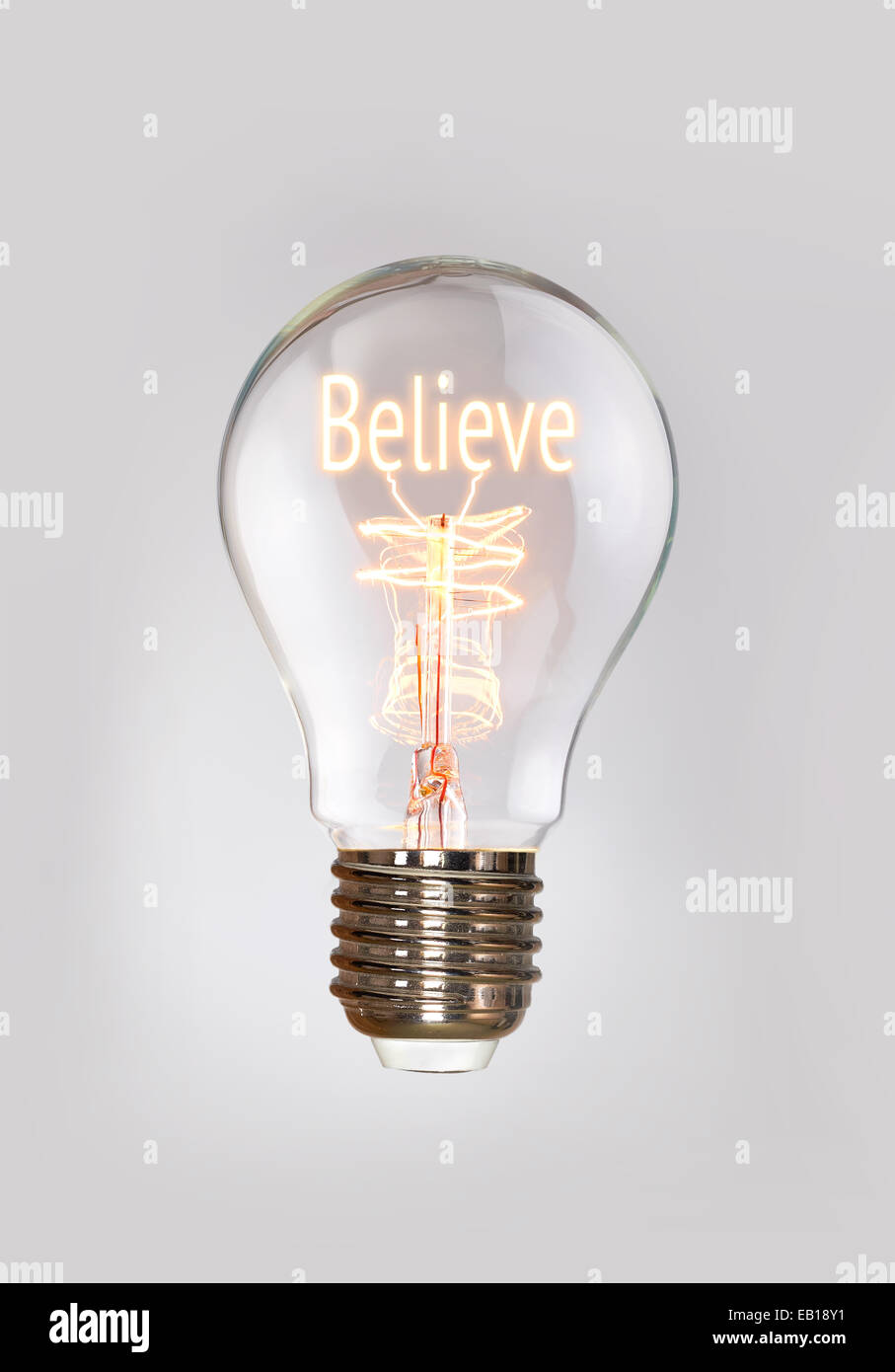 Religion, Faith concept in a filament lightbulb Stock Photo - Alamy