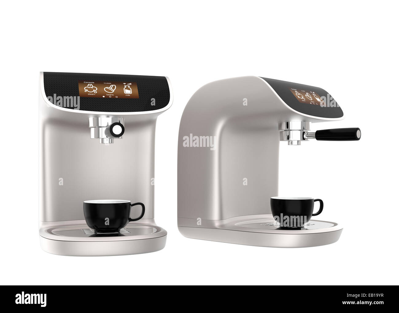 Stylish coffee machines with touch screen. Original design Stock Photo ...