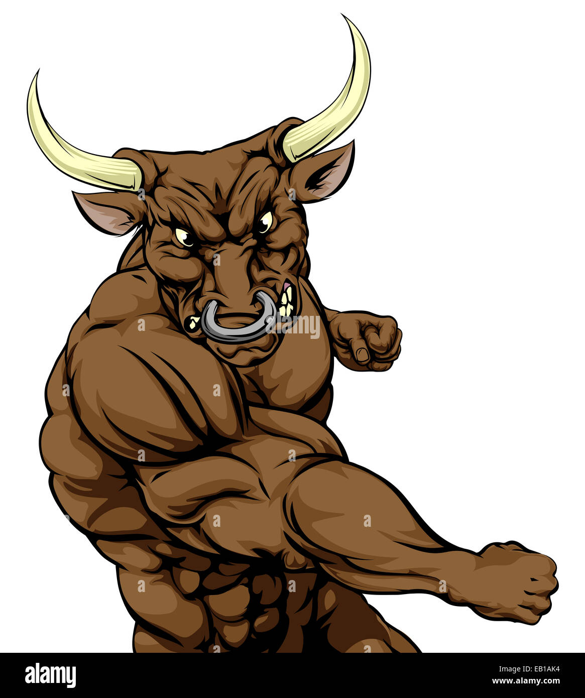 Cartoon tough mean strong bull hi-res stock photography and images - Alamy