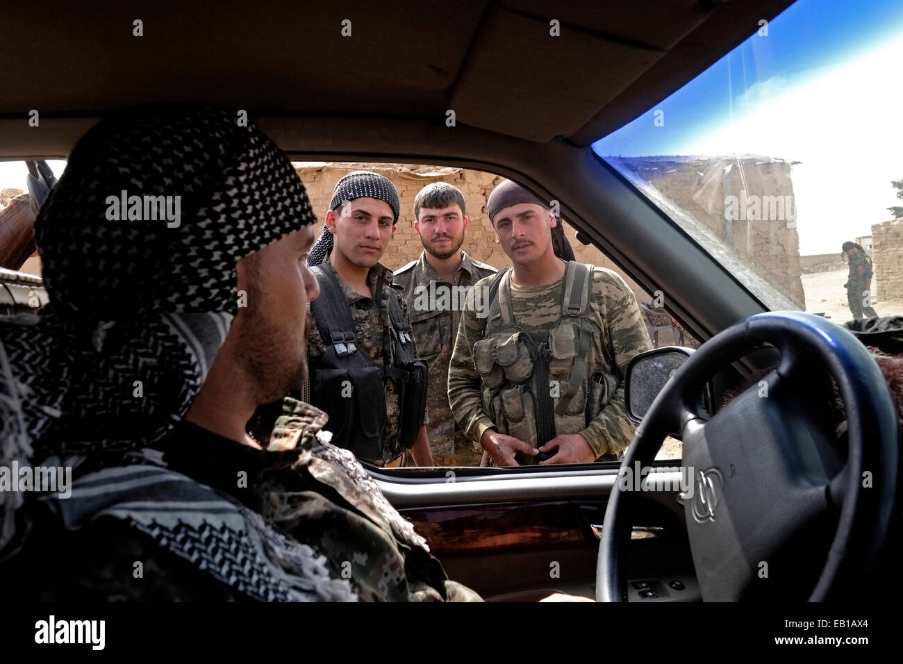 Fighters of the Kurdish People's Protection Units YPG in Al Hasakah or ...