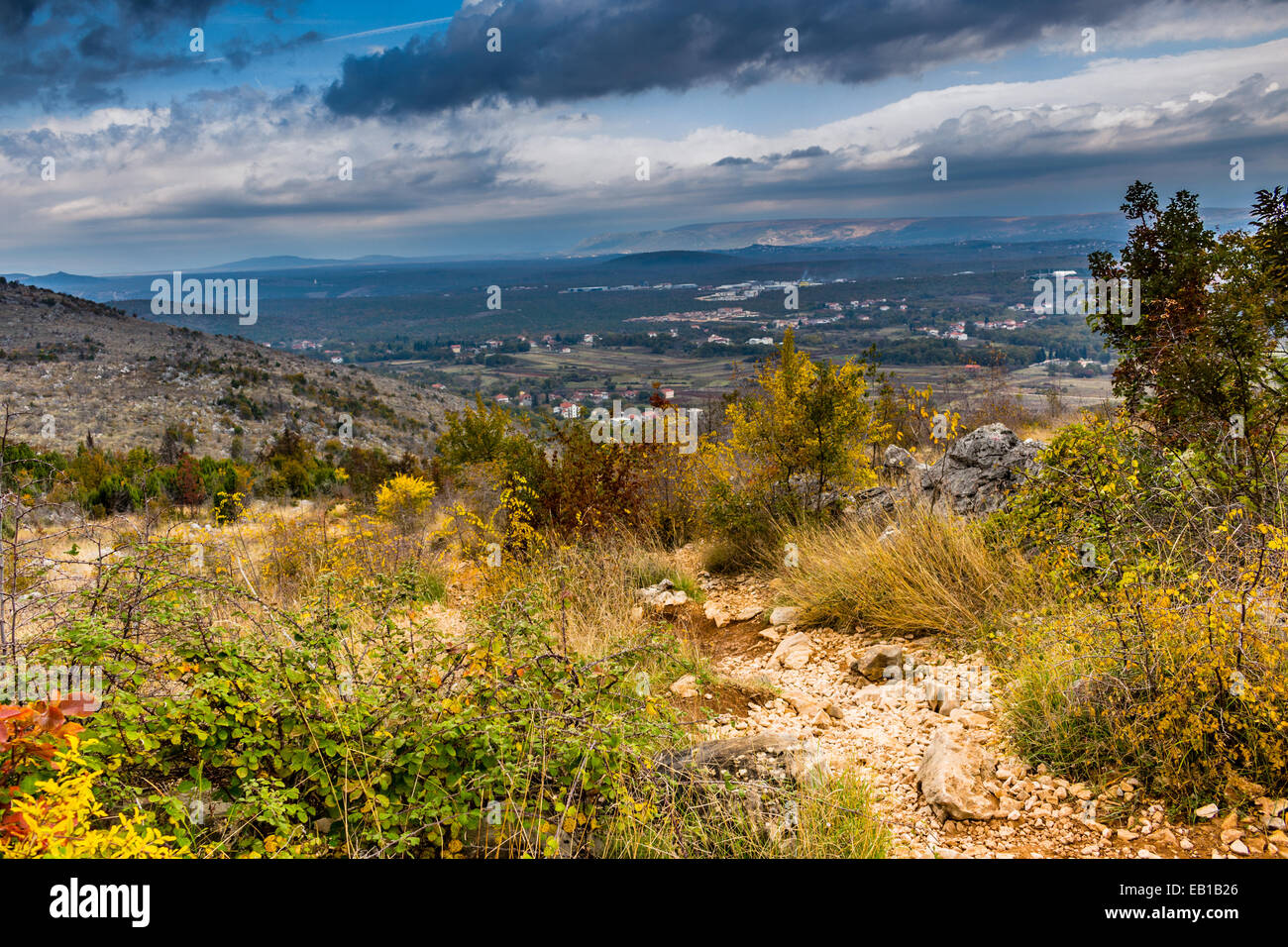 Autumn View of the Krizevac (Cross) Mountain in Medjugorje in Bosnia ed ...