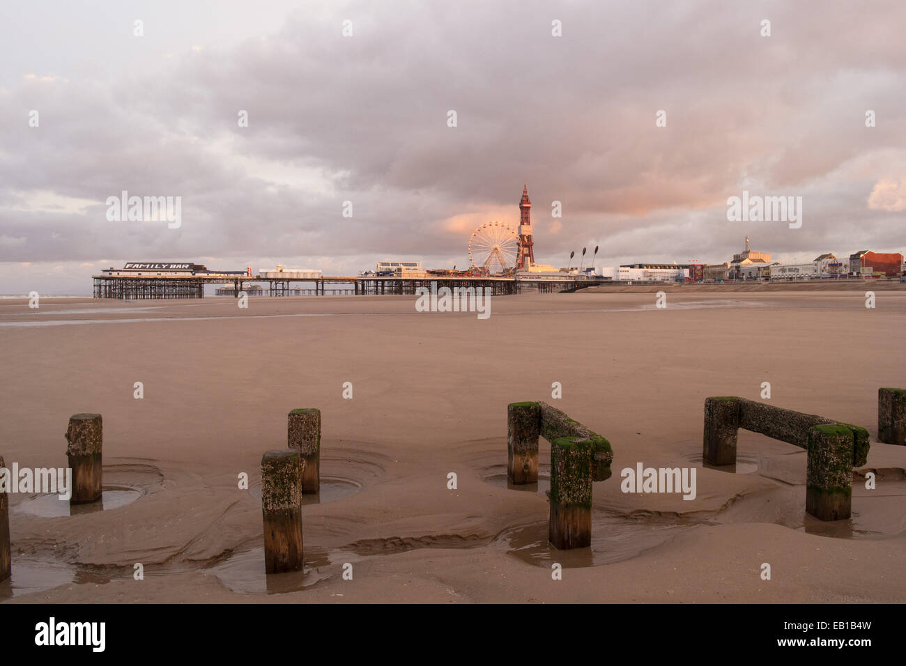 Blackpool, UK. 24th November, 2014. UK Weather: A bright and sunny ...
