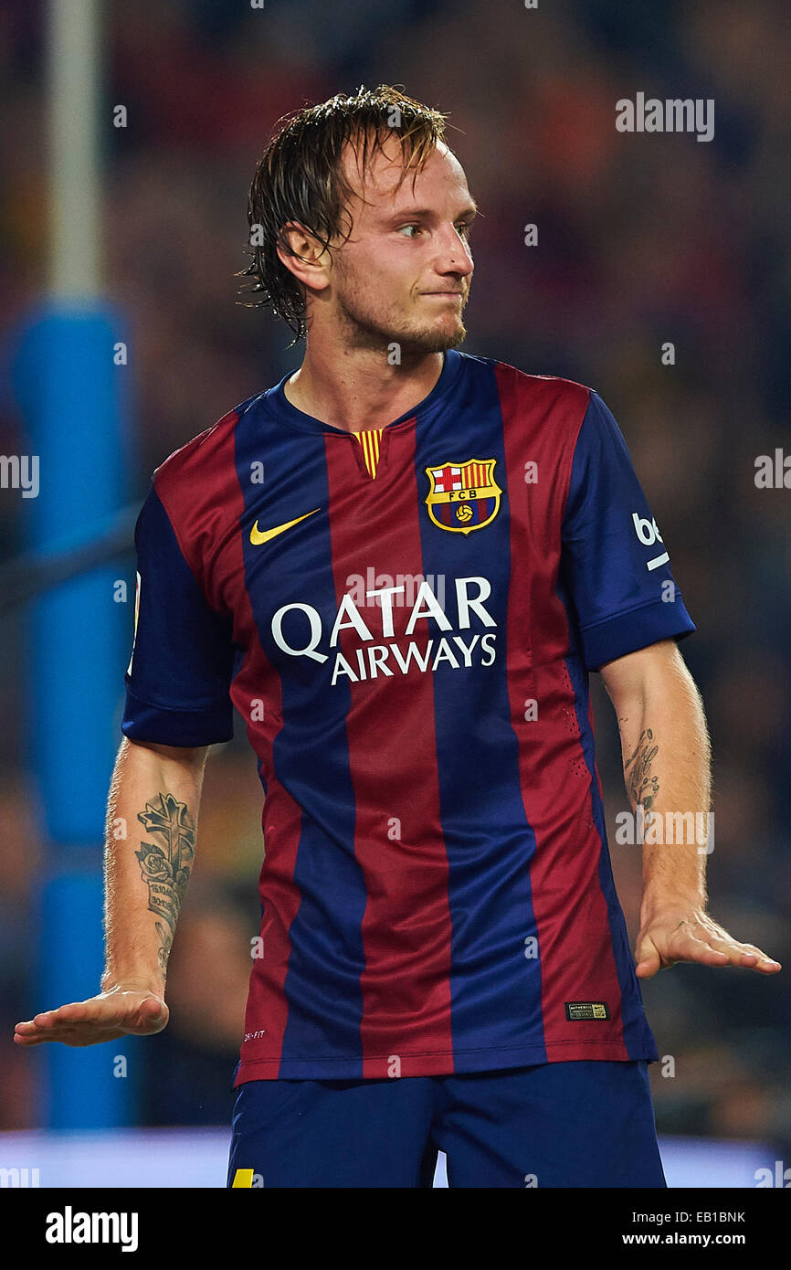 Ivan Rakitic (FC Barcelona) celebrates after scoring, during La Liga ...