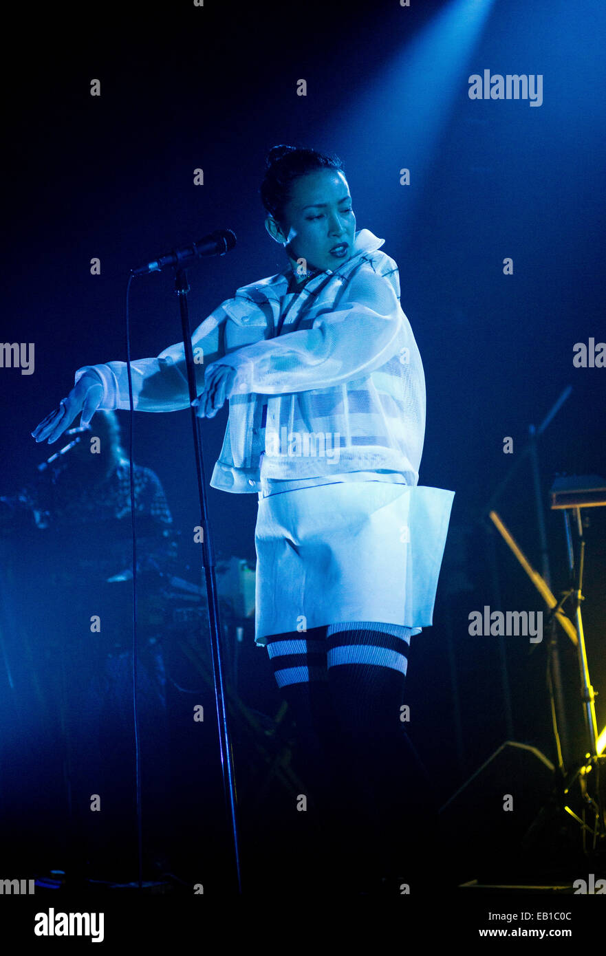 Yukimi Nagano of Little Dragon performs on stage at The 02 ABC on ...