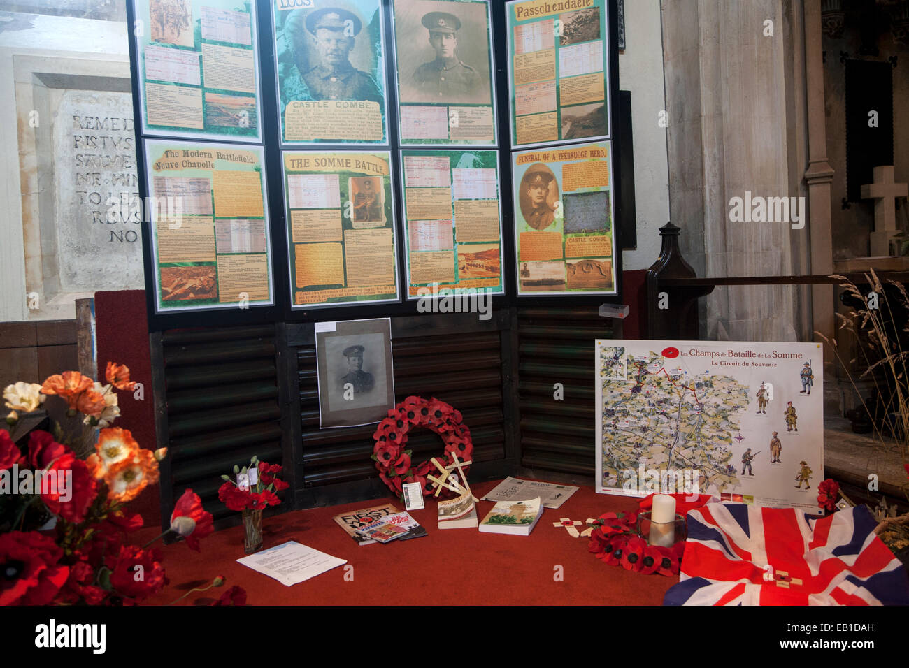 First world war remembrance display for local men, Parish Church of ...