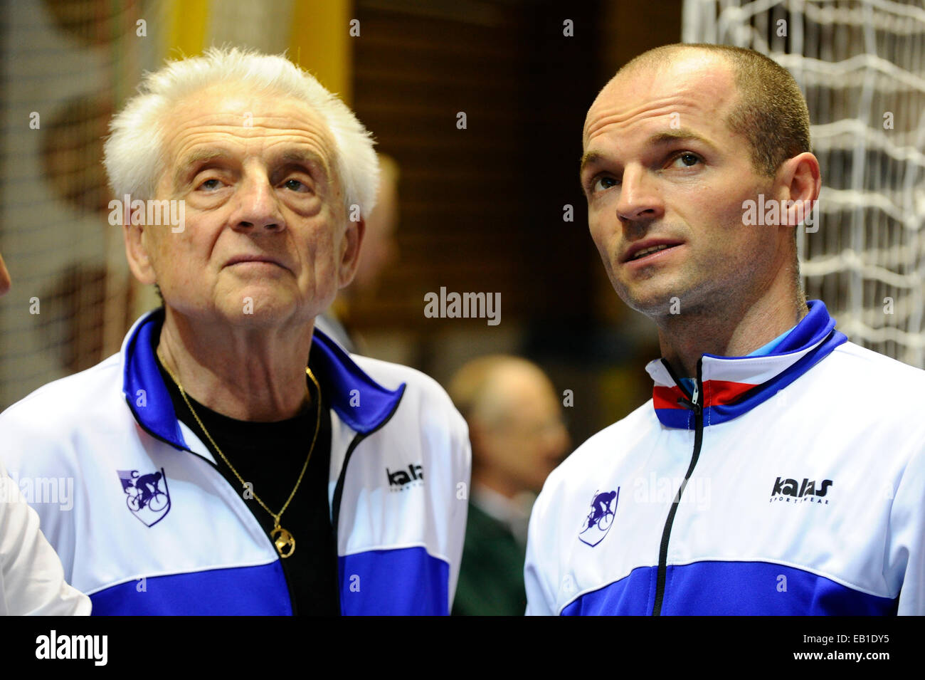 Arnost Pokorny of Czech Republic, left, and his coach Bob Horvath ...