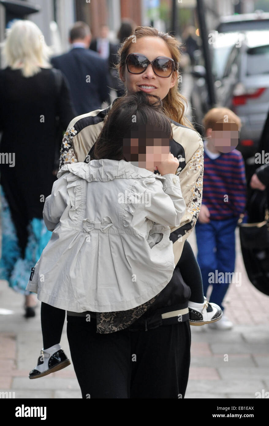 Myleene Klass and her daughter Hero Quinn out and about in north London ...