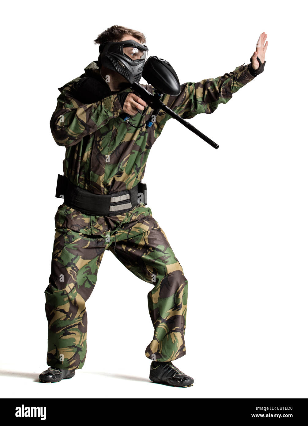 Paintball player in mask Cut Out Stock Images & Pictures - Alamy