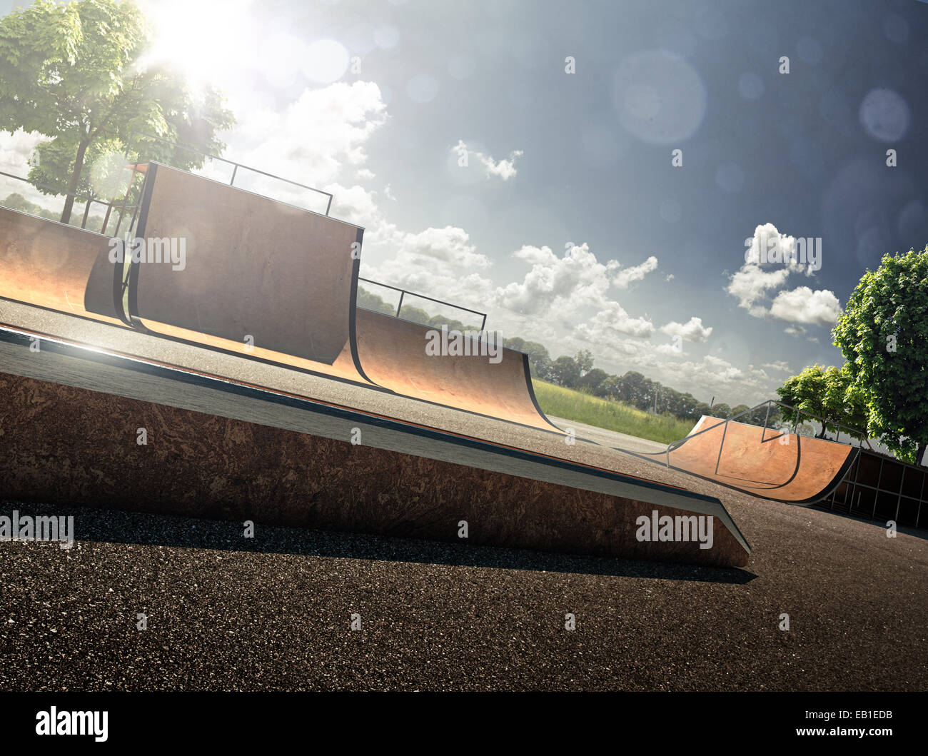 Skate park cement skatepark hi-res stock photography and images - Alamy