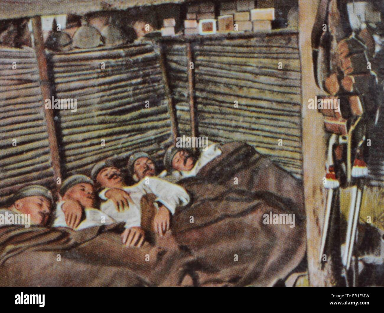 A contemporary German colorized propaganda photo shows an expanded ...