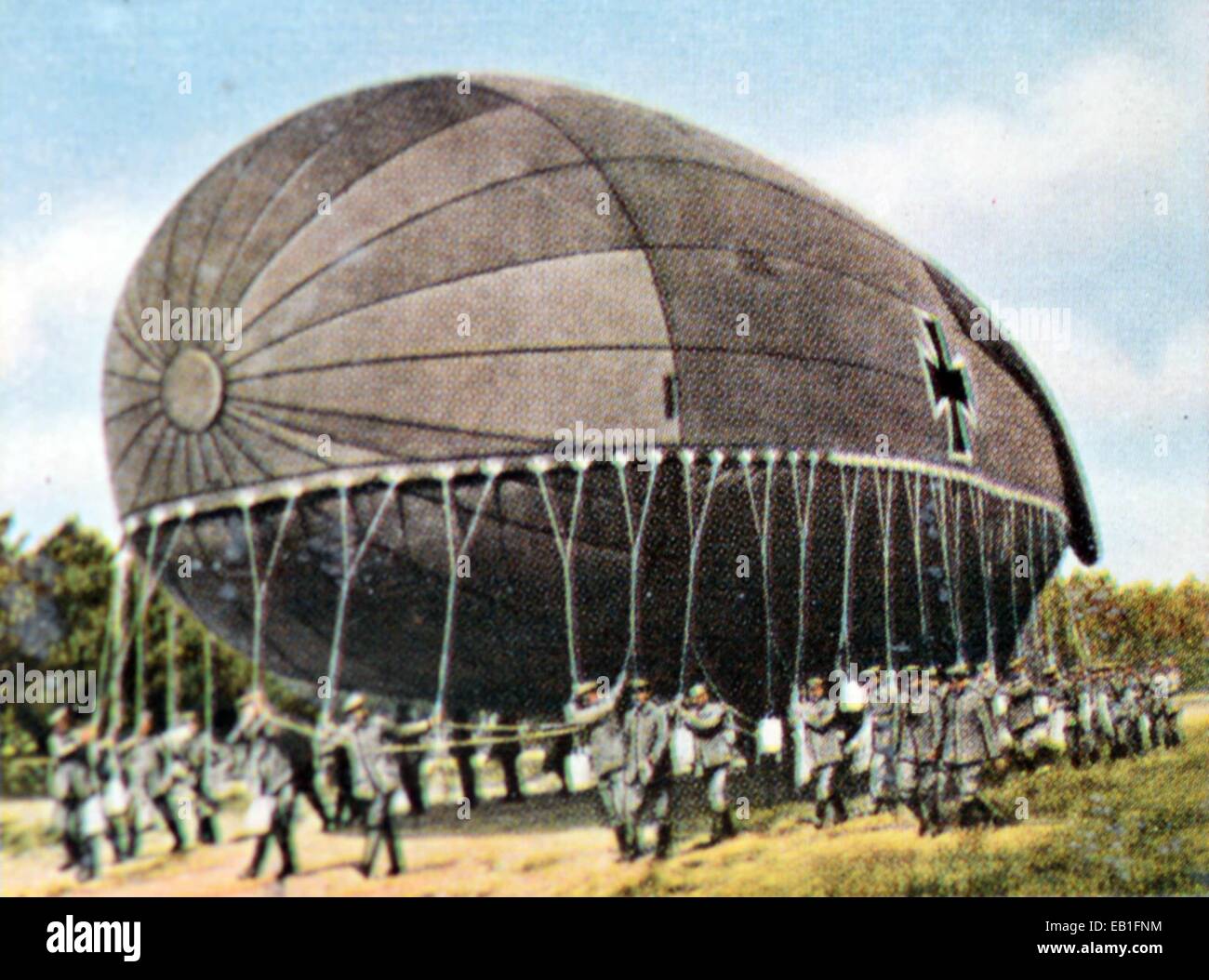 The contemporary colorized German propaganda photo shows the take off ...