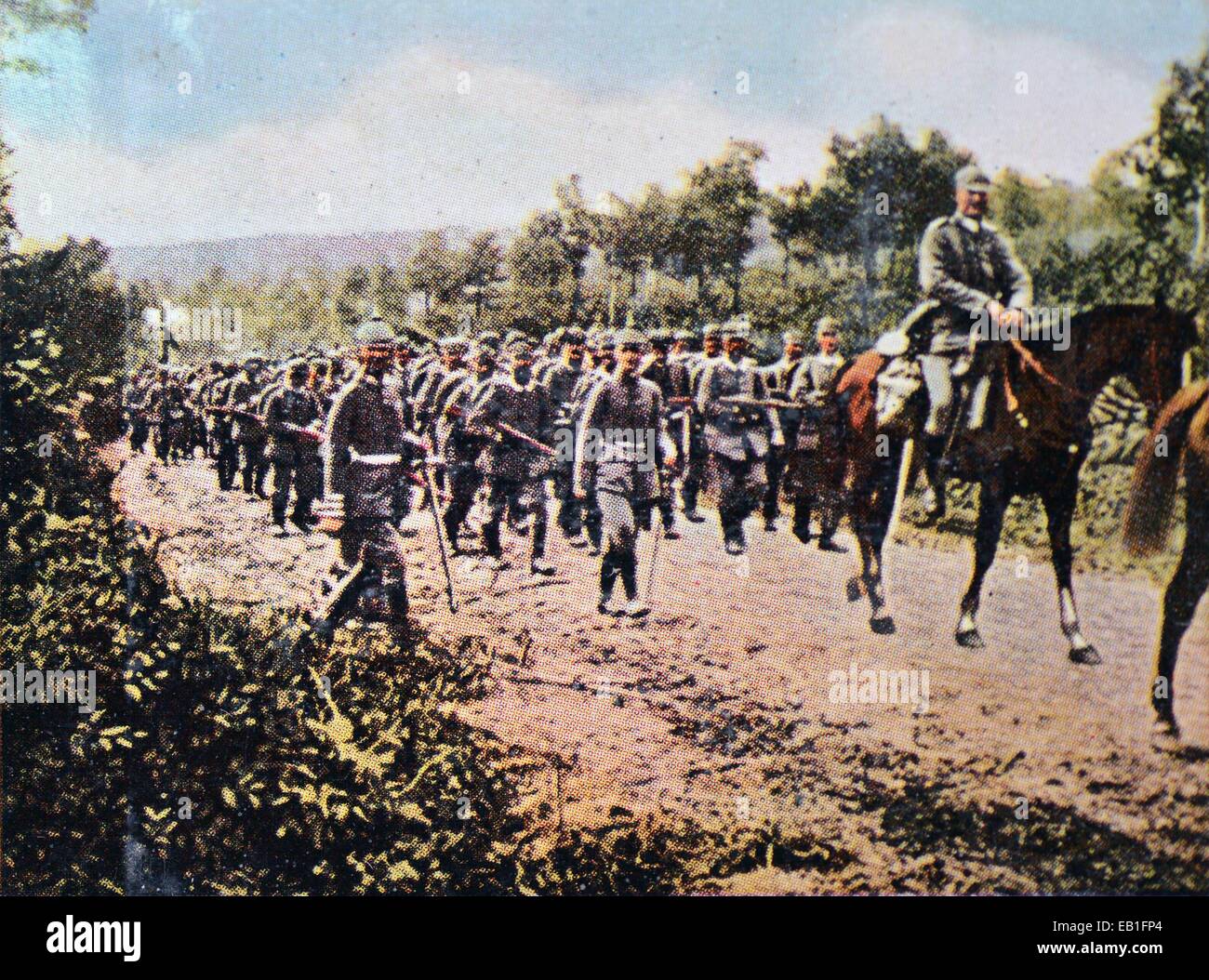 Marching german soldiers 1914 hi-res stock photography and images - Alamy