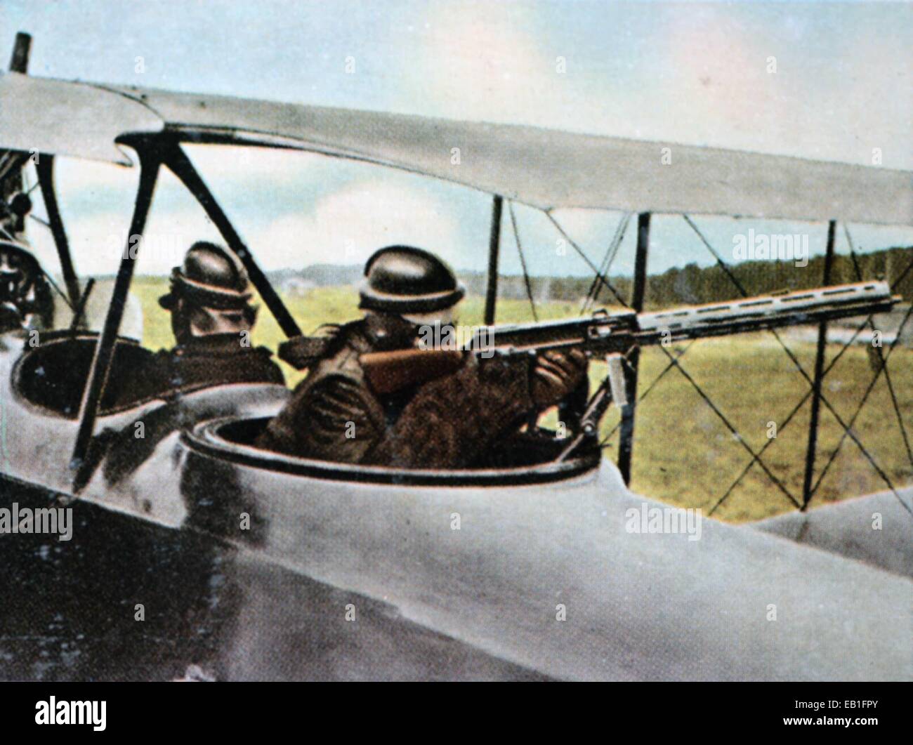 The contemporary colorized German propaganda photo shows a German ...