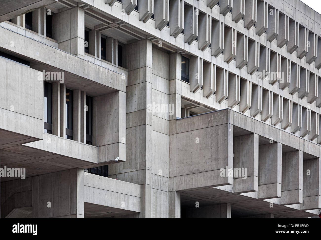 Concrete architectural detail on Boston City Hall Stock Photo - Alamy