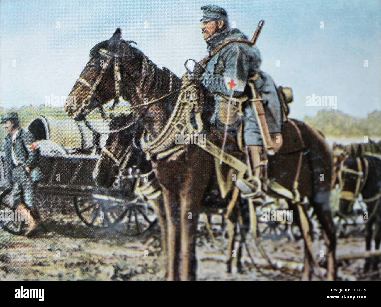 The contemporary colorized German propaganda photo shows Austrian army ...
