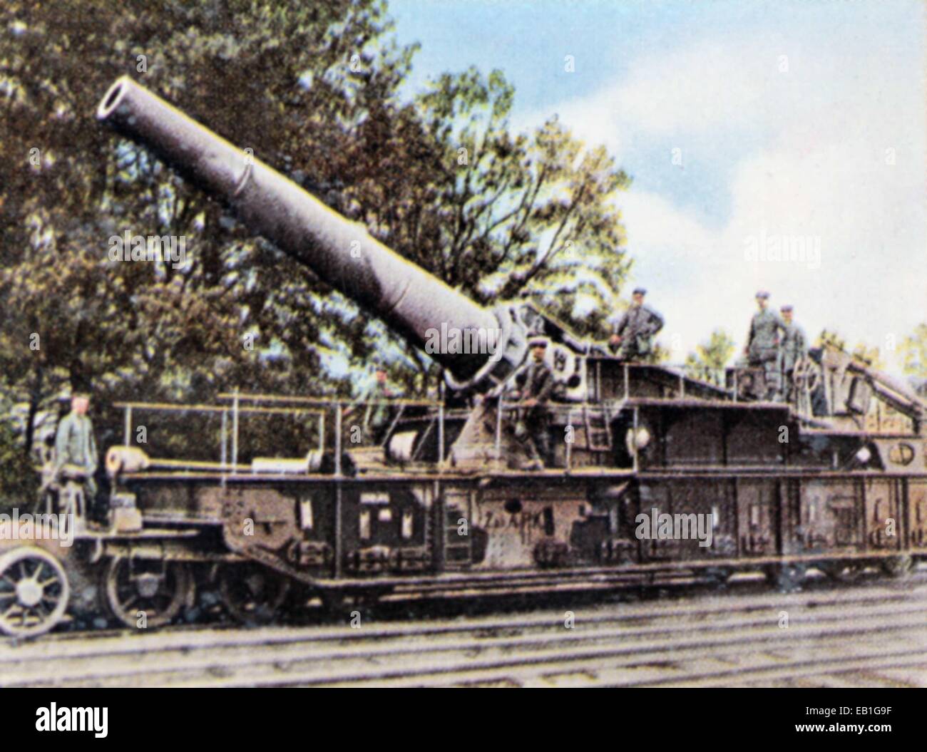 The contemporary colorized German propaganda photo shows German ...