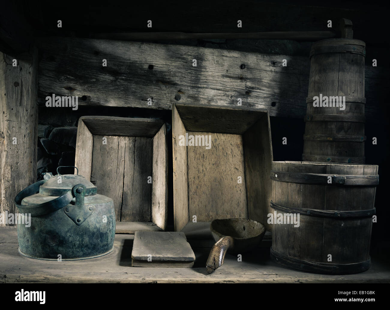 Old Icelandic village kitchen Stock Photo - Alamy