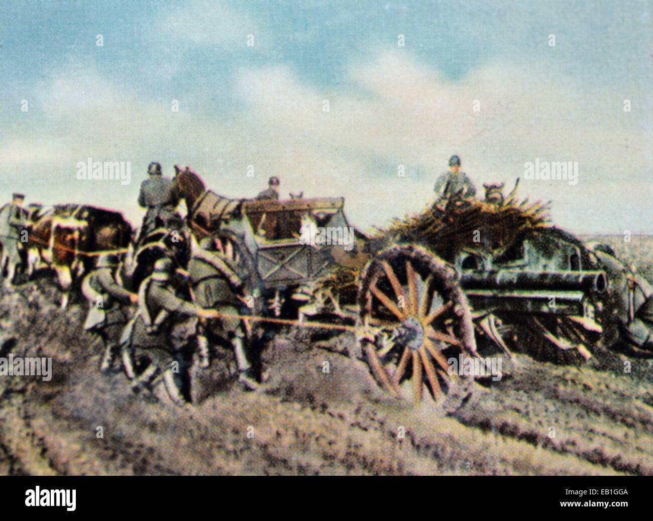 The contemporary colorized German propaganda photo shows German ...