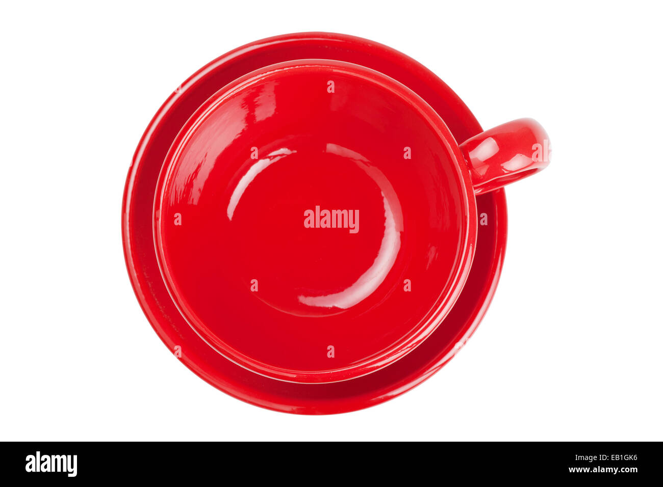 Cup tea saucer top Cut Out Stock Images & Pictures - Alamy