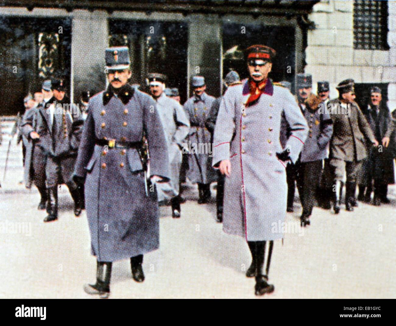 The contemporary colorized German propaganda photo shows German ...