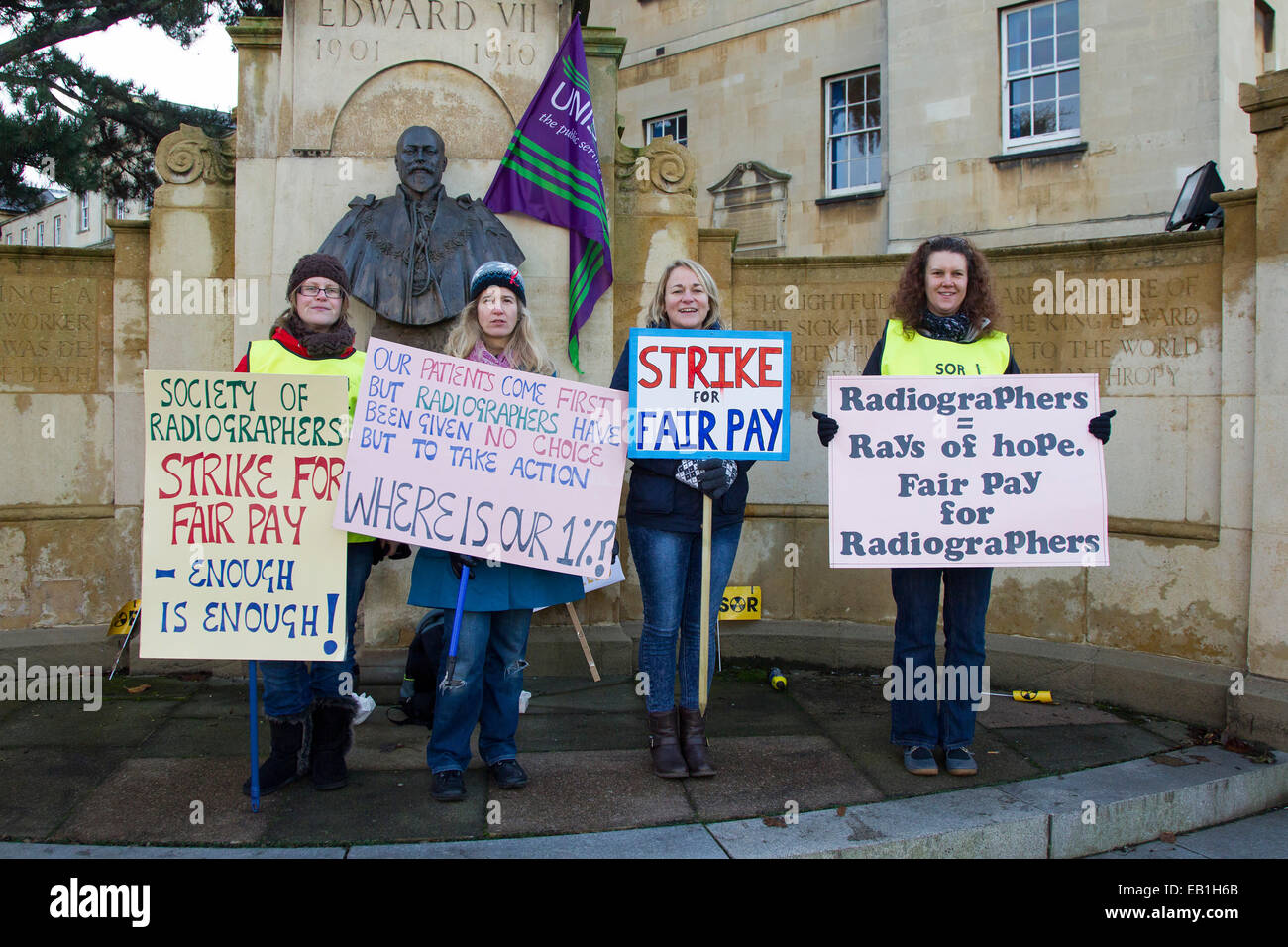 Northampton, UK. 24th November, 2014. Unison members strike and work to ...