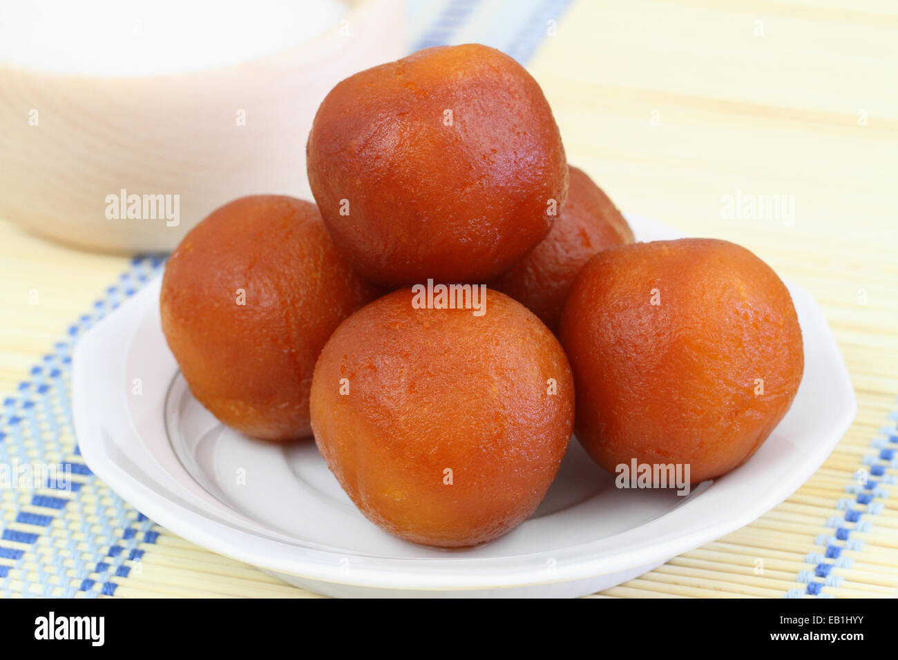 Gulab jamun dessert, closeup Stock Photo - Alamy