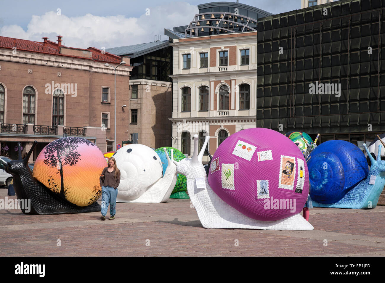 Artistic Snail Exhibition (2014) outside Museum of the Occupation of ...