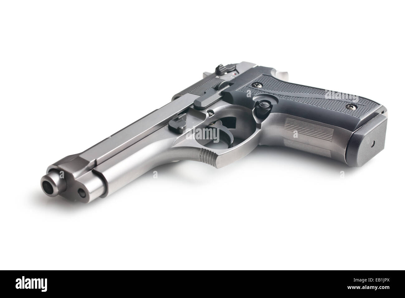 the handgun on white background Stock Photo - Alamy