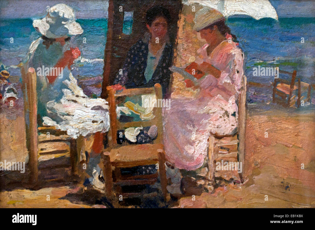 The Beach at Valencia by Cecilio Pla Gallardo 1859 - 1934 Spain Spanish ...