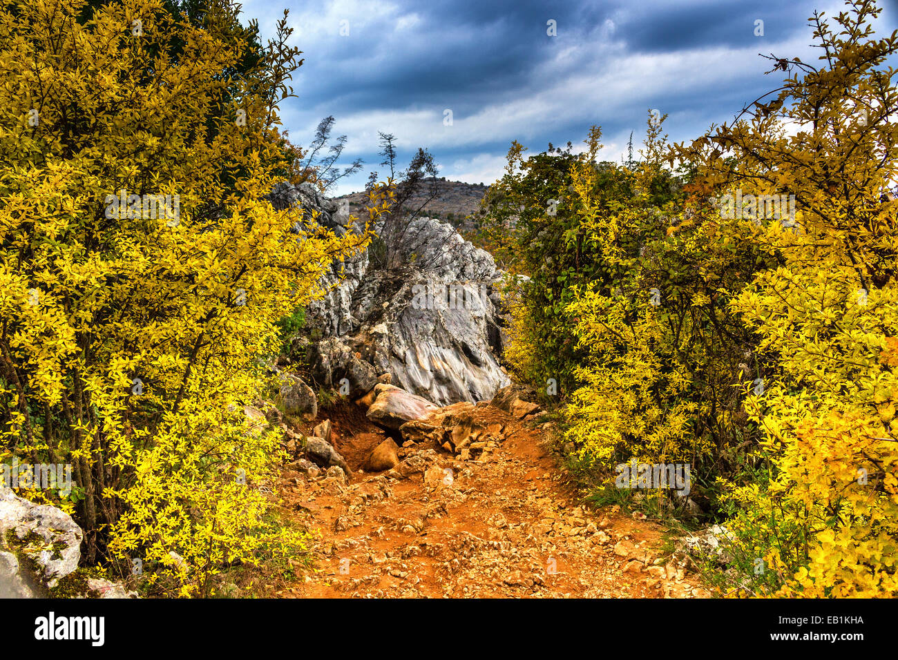 Autumn View of the Krizevac (Cross) Mountain in Medjugorje in Bosnia ed ...