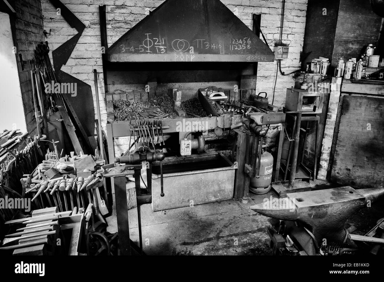 Blacksmith forge Black and White Stock Photos & Images - Alamy